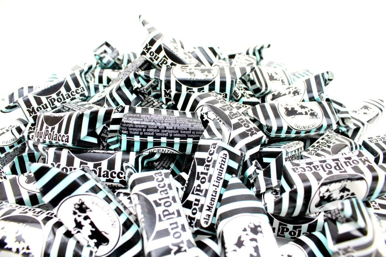 MOU POLACCHE MENTA LIQUIRIZIA CARAMELLE FUDGE BUSTA KG 1 Vicentini ...